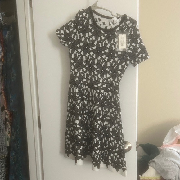 Milly | Dresses | Milly Minis Black And White Patterned Mini Dress ...